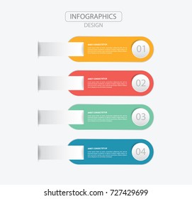 Four Color Infographics Design Vector Timeline Stock Vector (Royalty ...