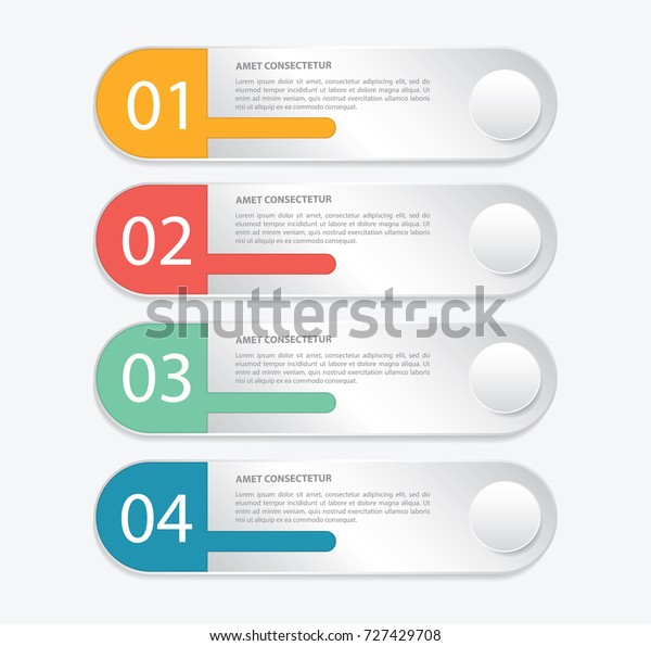 Four Color Infographics Design Vector Timeline Stock Vector (Royalty ...