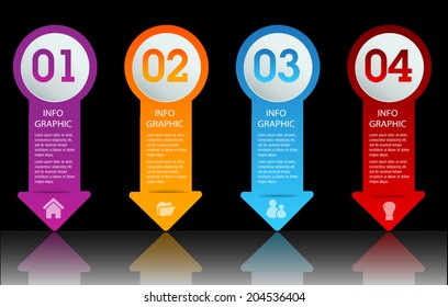Four Color Modern Text Box Template Stock Vector (Royalty Free ...