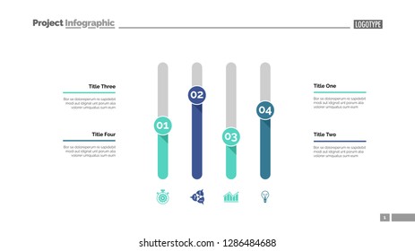 Four Columns Chart Slide Template Stock Vector (Royalty Free) 789073585 ...