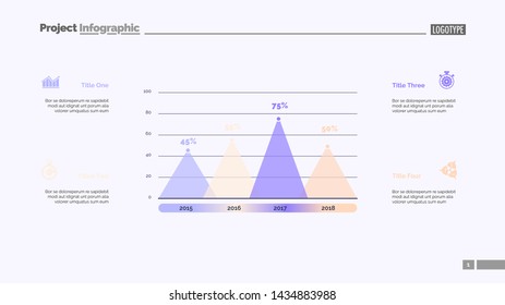 Four Columns Bar Chart Business Percent Stock Vector (Royalty Free ...