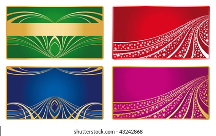 Four Design Cards Backgrounds Stock Vector (Royalty Free) 43242868 ...