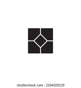 Four Diamonds Square Letter X Simple Stock Vector (Royalty Free ...