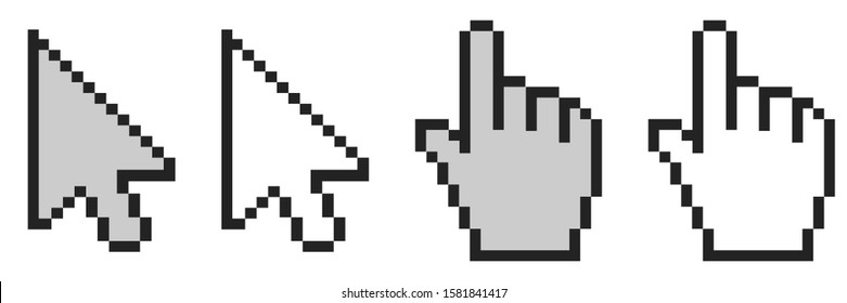 Vektor Stok Four Diferent Types Cursors (Tanpa Royalti) 1581841417 ...