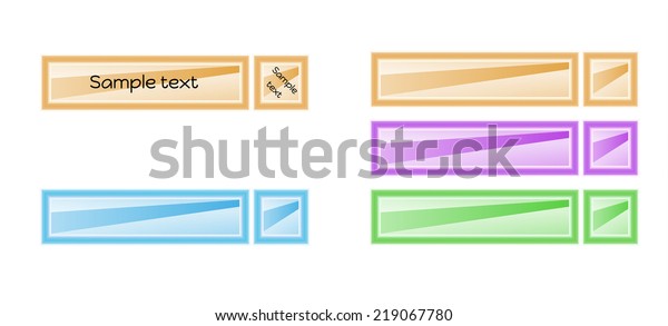 Four Different Color Blank Labels Vector Stock Vector (Royalty Free ...