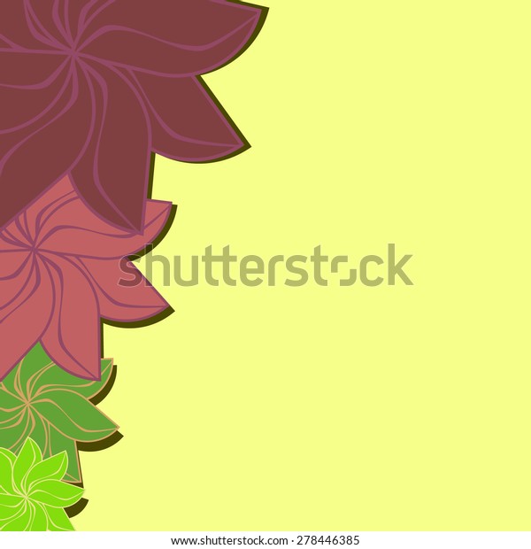 Four Different Color Flowers Stock Vector (Royalty Free) 278446385 ...