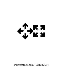 Four Directions Arrow Symbol Vector 스톡 벡터(로열티 프리) 731342554 | Shutterstock