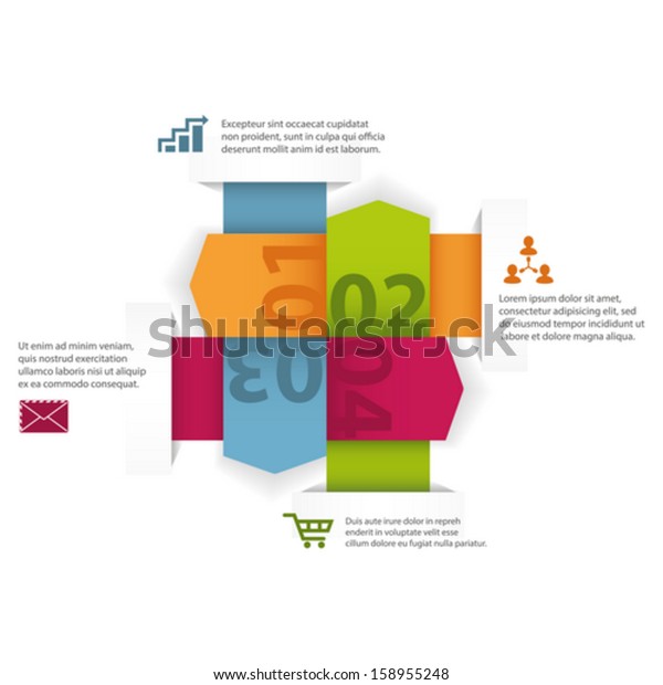 Four Directions Infographics Template Stock Vector (Royalty Free ...
