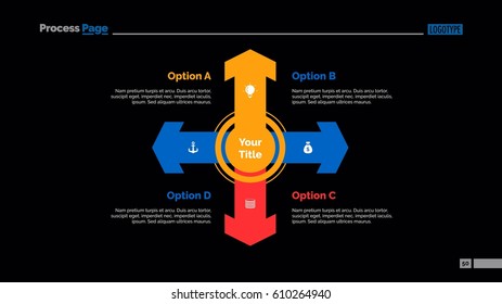 Four Directions Strategy Slide Template Stock Vector (Royalty Free ...