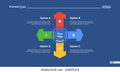 Four Directions Strategy Slide Template Stock Vector (Royalty Free ...