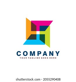 Four Directions Vector Logo Colorful Style Stock Vector (Royalty Free ...