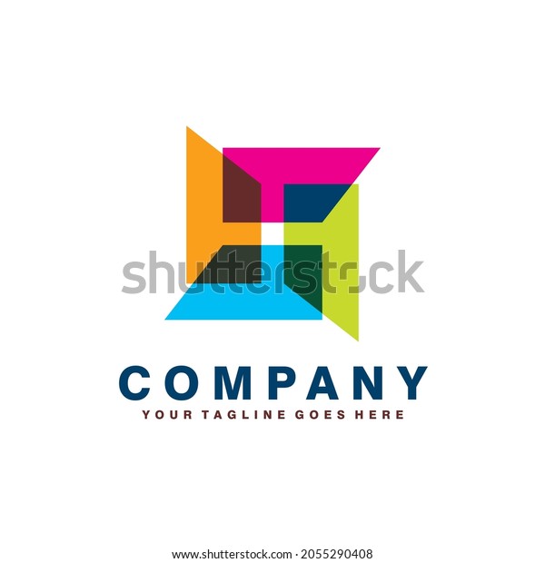 Four Directions Vector Logo Colorful Style Stock Vector (Royalty Free ...