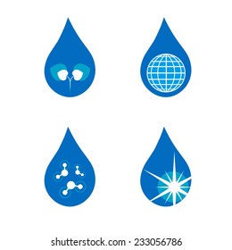 Four Drop Symbols Set Stock Vector (Royalty Free) 233056786 | Shutterstock