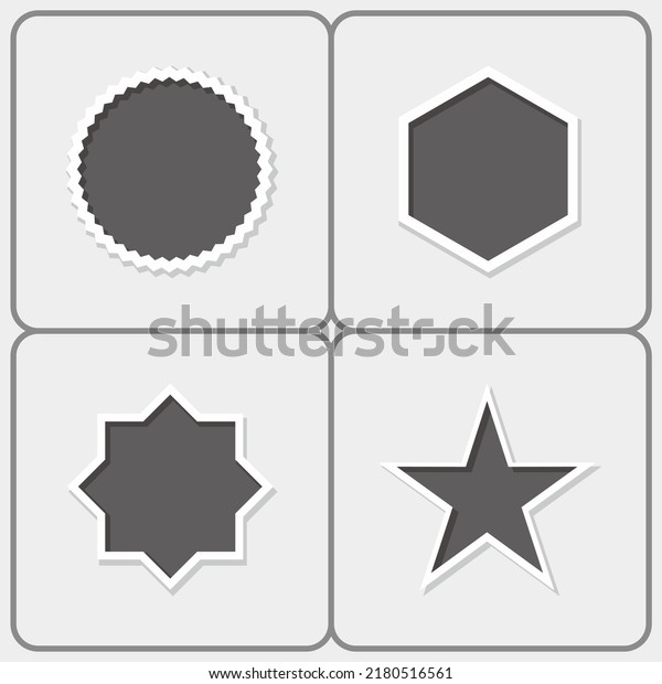 Four Elements Label Shapes Stock Vector (Royalty Free) 2180516561 ...