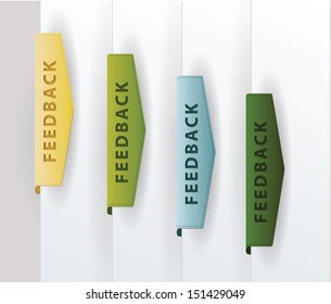 Set Feedback Tabs Design Template Vector 库存矢量图（免版税）156898070 | Shutterstock