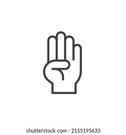 753 Hand symbol for number 4 vector logo Images, Stock Photos & Vectors ...