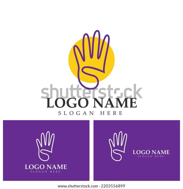 Four Finger Hand Gesture Logo Vector: เวกเตอร์สต็อก (ปลอดค่าลิขสิทธิ์ ...