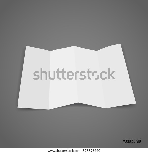 Four Fold White Template Paper Vector Stock Vector (Royalty Free ...