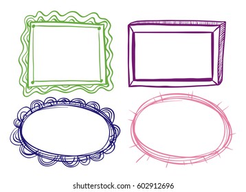 Border Templates Four Styles Illustration Stock Vector (Royalty Free ...