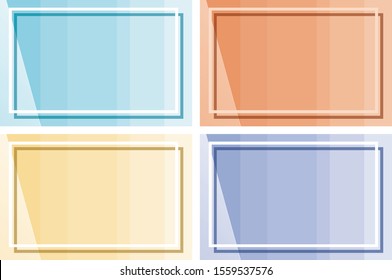 Four Frame Templates Different Colors Illustration Stock Vector ...