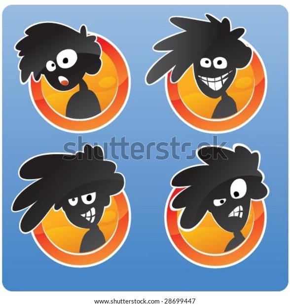 Four Funny Symbols: vector de stock (libre de regalías) 28699447 ...