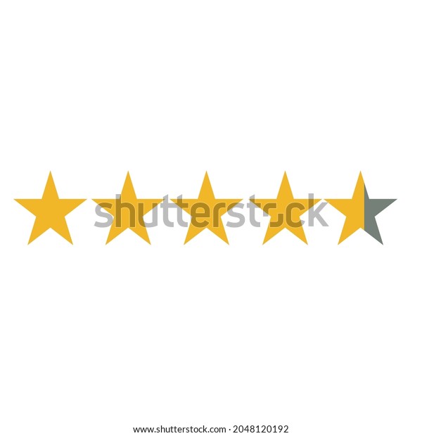 Four Half Stars Stock Vector (Royalty Free) 2048120192 | Shutterstock