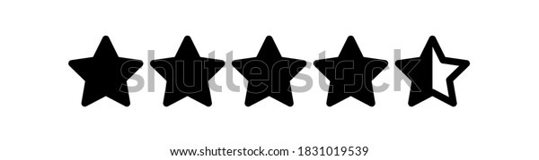 Four Half Stars Rating Vector Graphic Stock Vector (Royalty Free ...