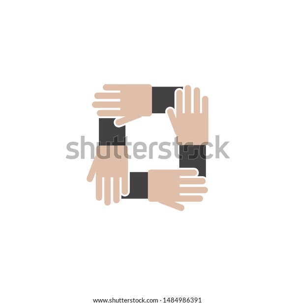 Four Hands Hold Together Wrist Other Stock Vector (Royalty Free ...