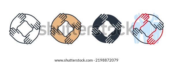 Four Hands Holding Together Wrist Icon Stock Vector (Royalty Free ...