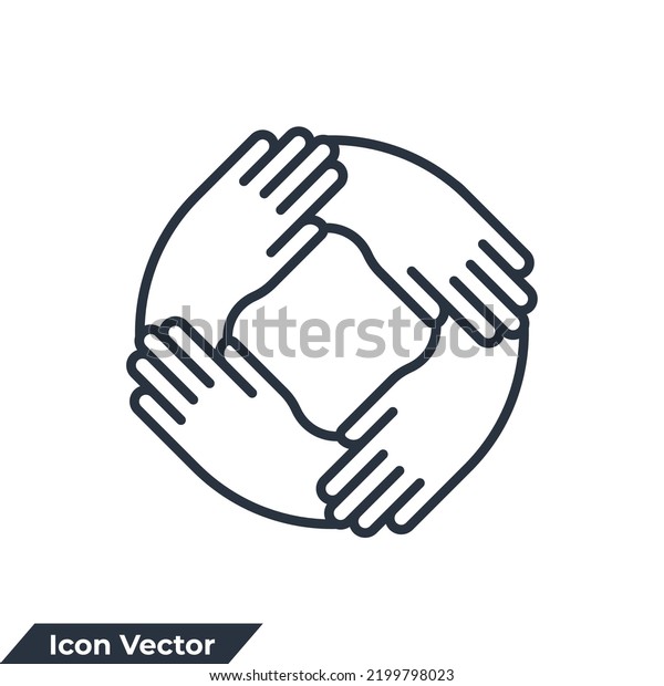 Four Hands Holding Together Wrist Icon Stock Vector (Royalty Free ...