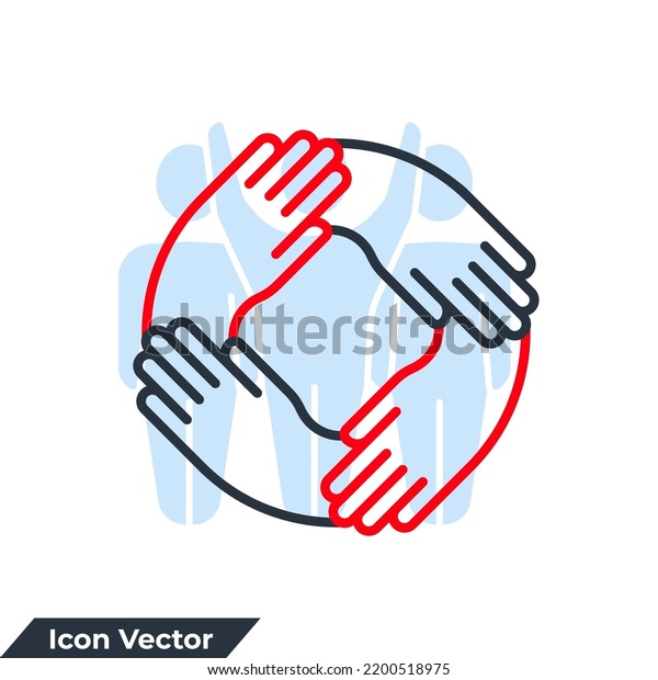 Four Hands Holding Together Wrist Icon Stock Vector (Royalty Free ...