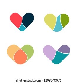 Four Hearts Vector: vector de stock (libre de regalías) 1299540076 ...