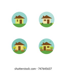 Four Modern Home Vector Icon Designs Stock Vector (Royalty Free ...