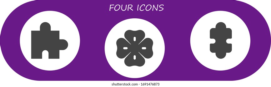 Four Icon Set 3 Filled Four Stock Vector (Royalty Free) 1691476873 ...