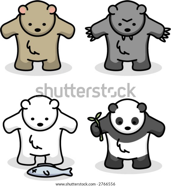 Four Iconic Bears Stock Vector (Royalty Free) 2766556 | Shutterstock