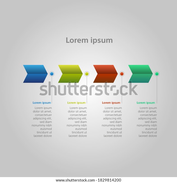 Four Infographic Information Banner Layout Stock Vector (Royalty Free ...