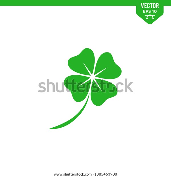 Four Leaf Clover Icon Collection Glyph Stock Vector (Royalty Free ...