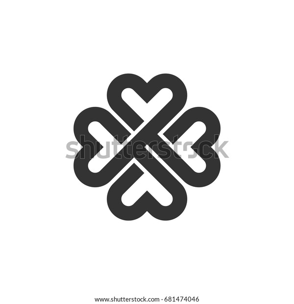 Four Leaf Clover Ornamental Logo Template Stock Vector (Royalty Free ...