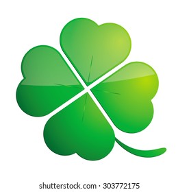 Four Leaf Clover Symbol Stock Vector (Royalty Free) 303772175 ...