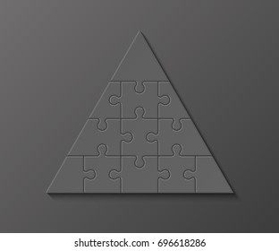 Four Levels Pyramid Puzzle Presentation Infographic: ภาพประกอบสต็อก ...