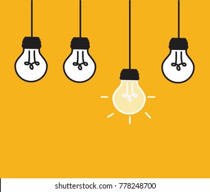 Four Light Bulb Stock Vector (Royalty Free) 778248700 | Shutterstock