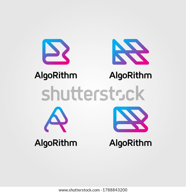 Four Logo Variations Formed Letters R Stock Vector (Royalty Free ...