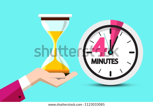 Four Minutes Clock Symbol Vector 4 Stock Vector (Royalty Free) 1123033085