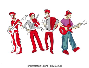 13,317 Four musicians Images, Stock Photos & Vectors | Shutterstock