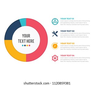 Four Option Pie Chart Infographics Modern Stock Vector (Royalty Free ...