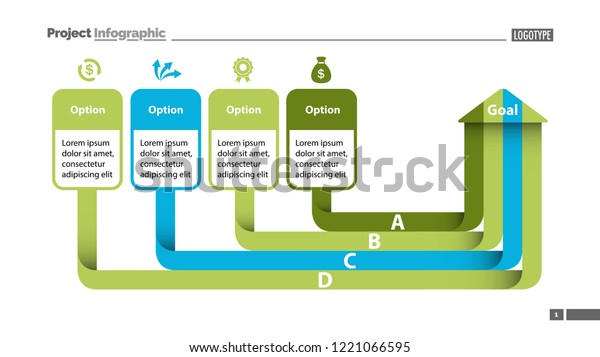 Four Options Diagram Slide Template Business Stock Vector (Royalty Free ...