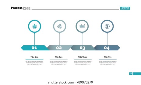 Five Options Process Chart Slide Template Stock Vector (Royalty Free ...