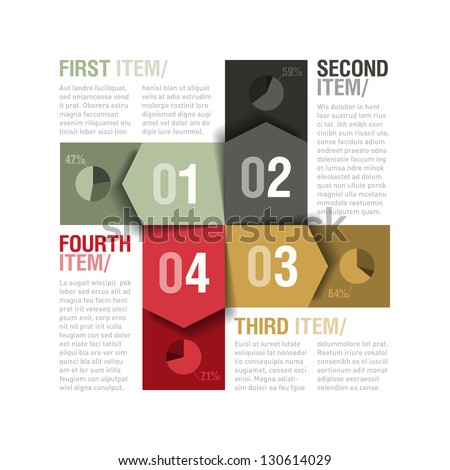 Four Parts Design Template Fully Editable Stock Vector (Royalty Free ...