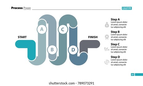 Four Elements Process Chart Slide Template Stock Vector (Royalty Free ...
