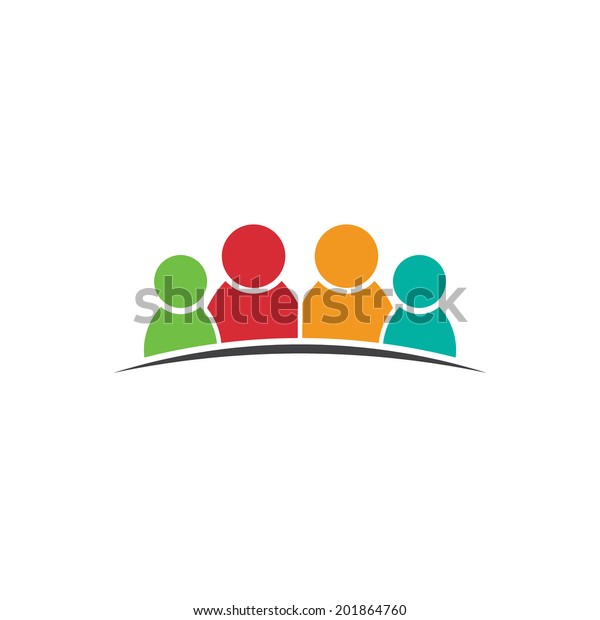 Four People Friends Group Persons Vector Stock Vector (Royalty Free ...